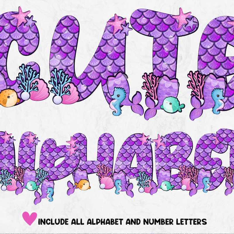 Mermaid Letters - Etsy