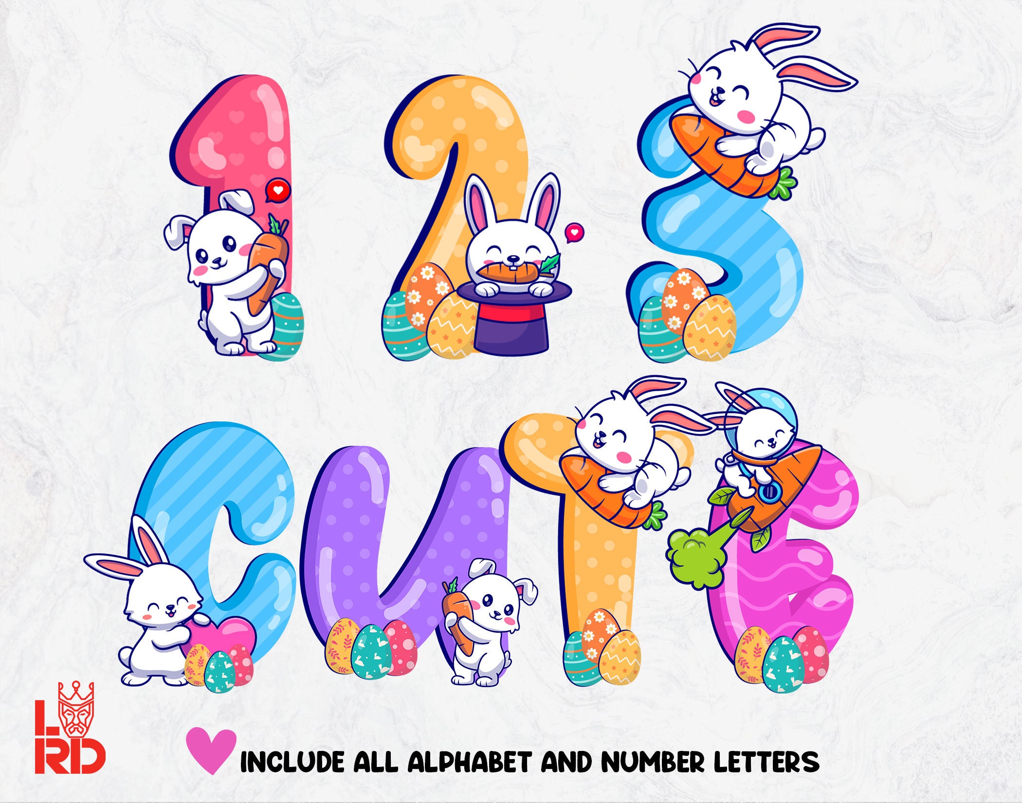 Bunny Easter Alphabet PNG, Sublimation Letters (digital Download) - Etsy