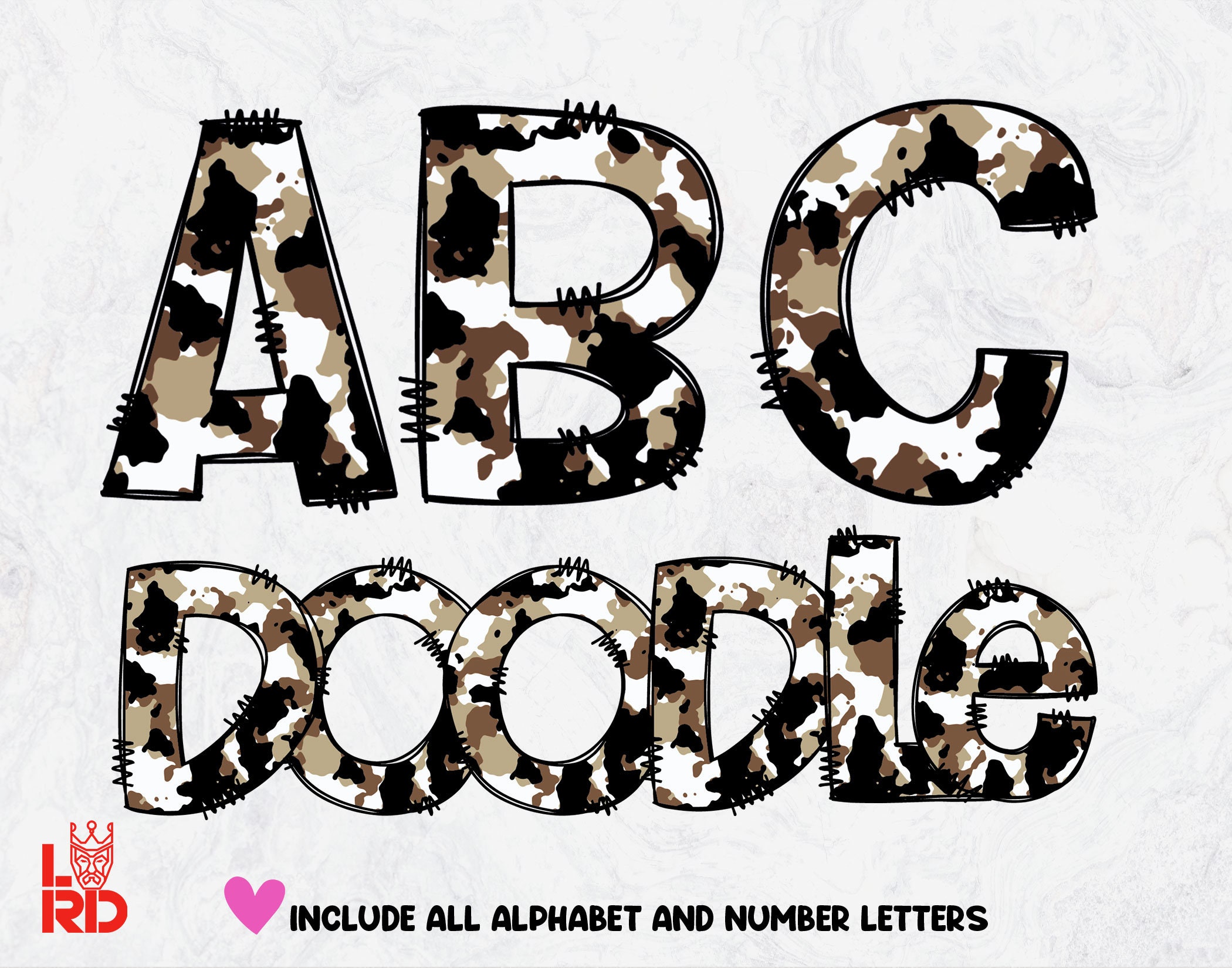 Camo Doodle Alphabet Letters, Military Camouflage, Army Letters PNG ...