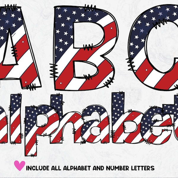 Patriotic Letters - Etsy