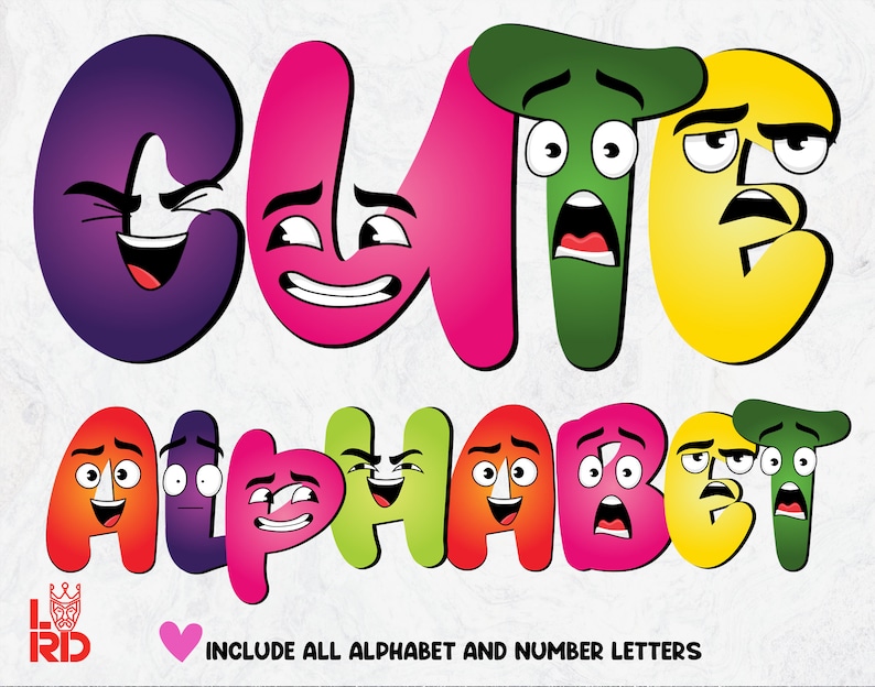 Alphabet Emoji Face PNG, Smiley Face Letters, Cute Alphabet PNG ...