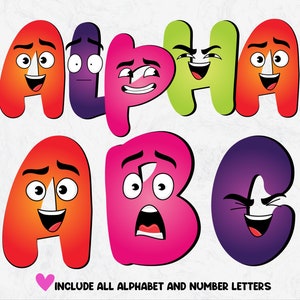 Alphabet Emoji Face PNG, Smiley Face Letters, Cute Alphabet PNG ...