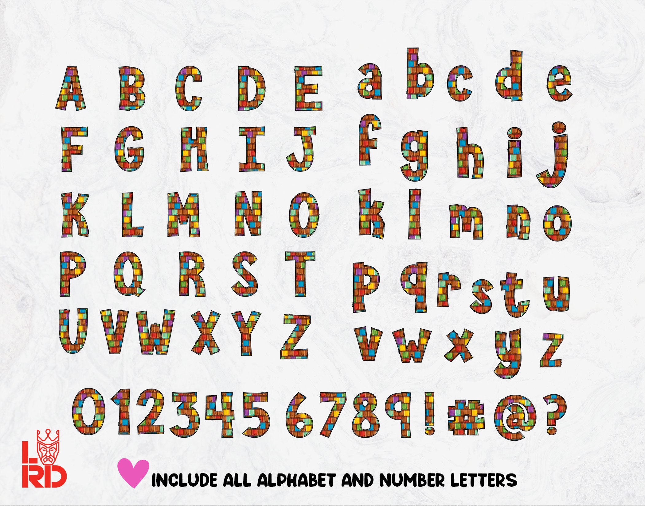 Colorful Blocks Doodle Letters PNG, Blocks Alphabet Clipart ...