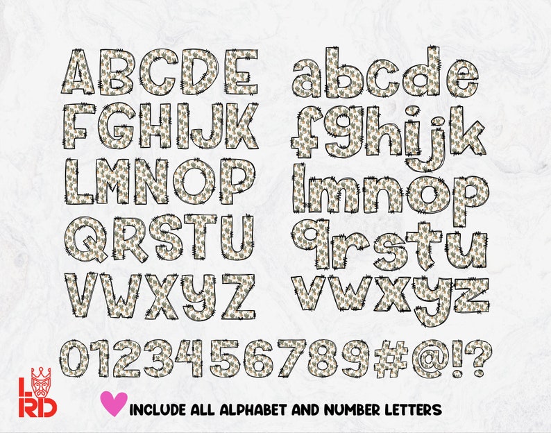 Cactus Doodle Letters PNG Desert Alphabet Set Sublimation - Etsy