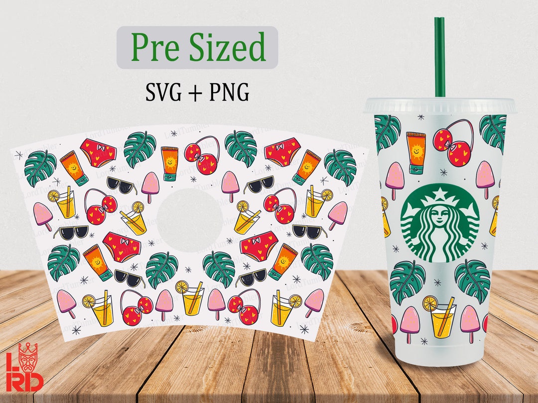 Summer Cold Cup Wrap SVG: 24oz Venti Cup Cutfile (digital Download) - Etsy