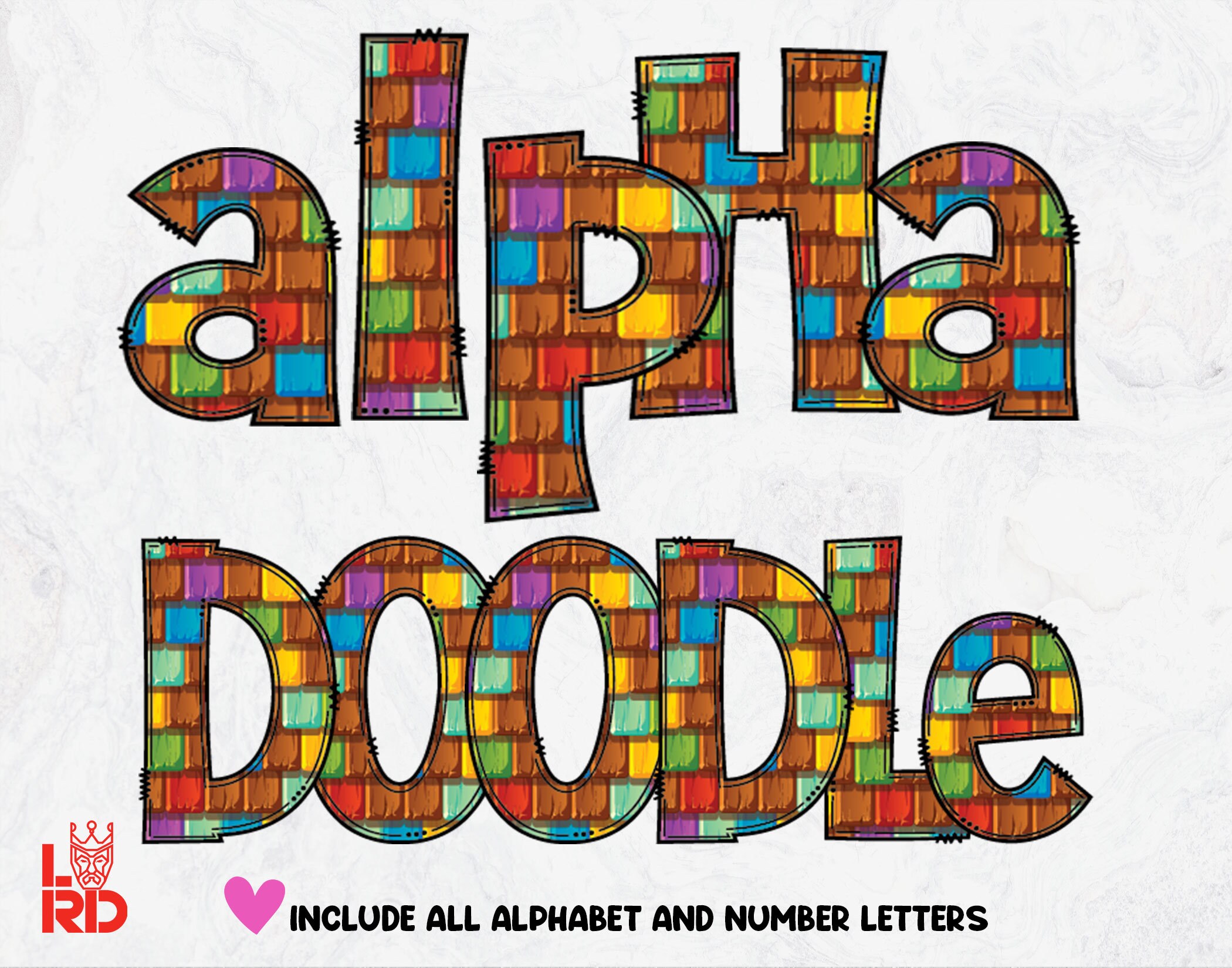 Colorful Blocks Doodle Letters PNG, Blocks Alphabet Clipart ...