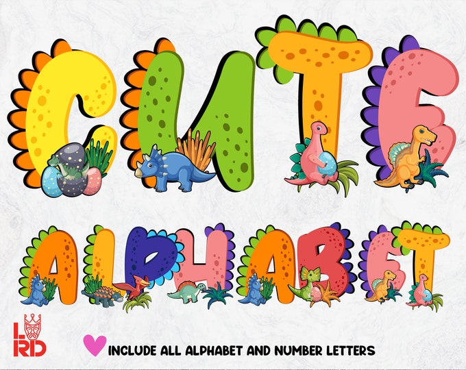 Dinosaur Alphabet Png Clipart Letters 300dpi Transparent Png. 5 Styles ...