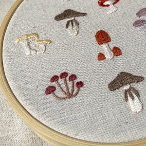 Mushrooms Embroidery PDF Pattern - Step by Step Tutorial for Beginners ...