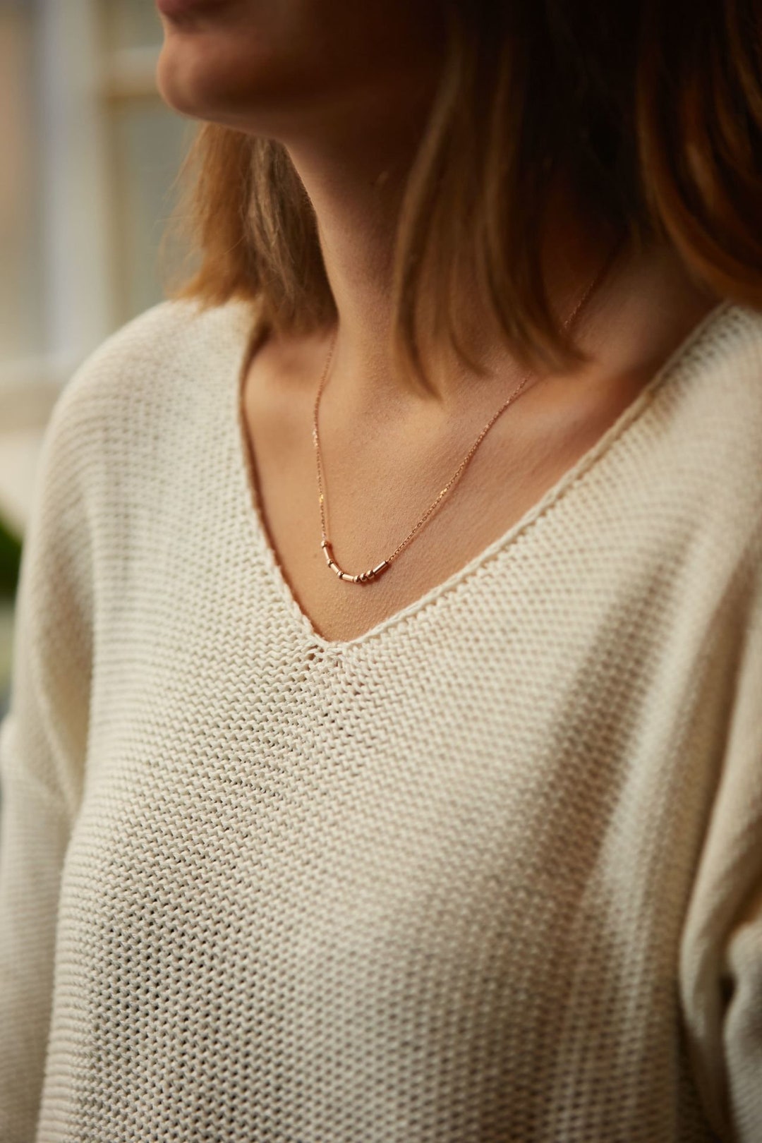 Custom Morse Code Silver Necklace, Gift for Anniversary and Special Day ...