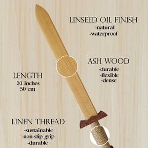 WARRIOR SET OF 3 Wooden Sword, Wooden Shield, Scabbard, Wooden Knight ...