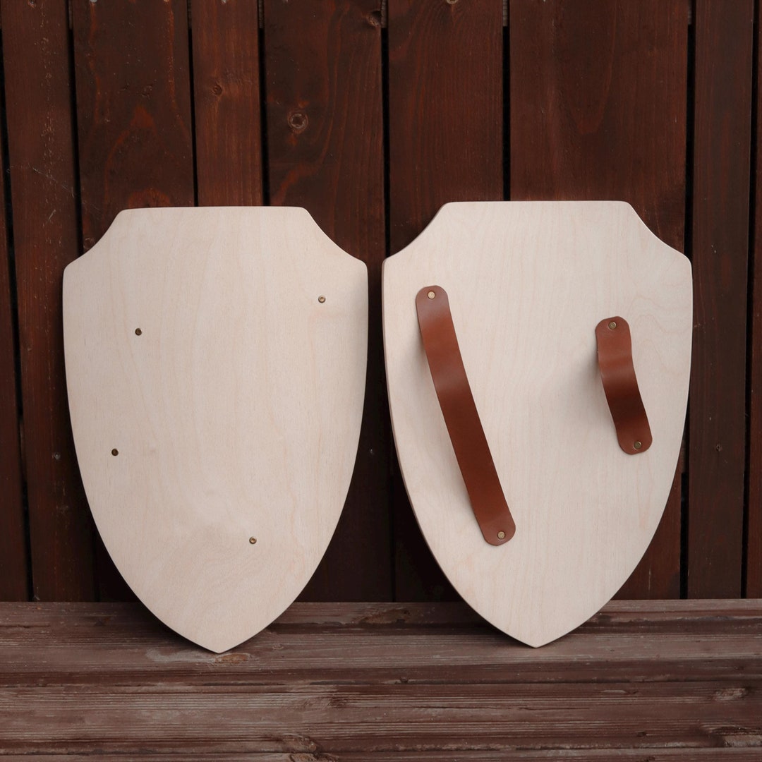 DIY Wooden Shield Unpainted, Knight Toy Shield, Child Birthday Gift ...