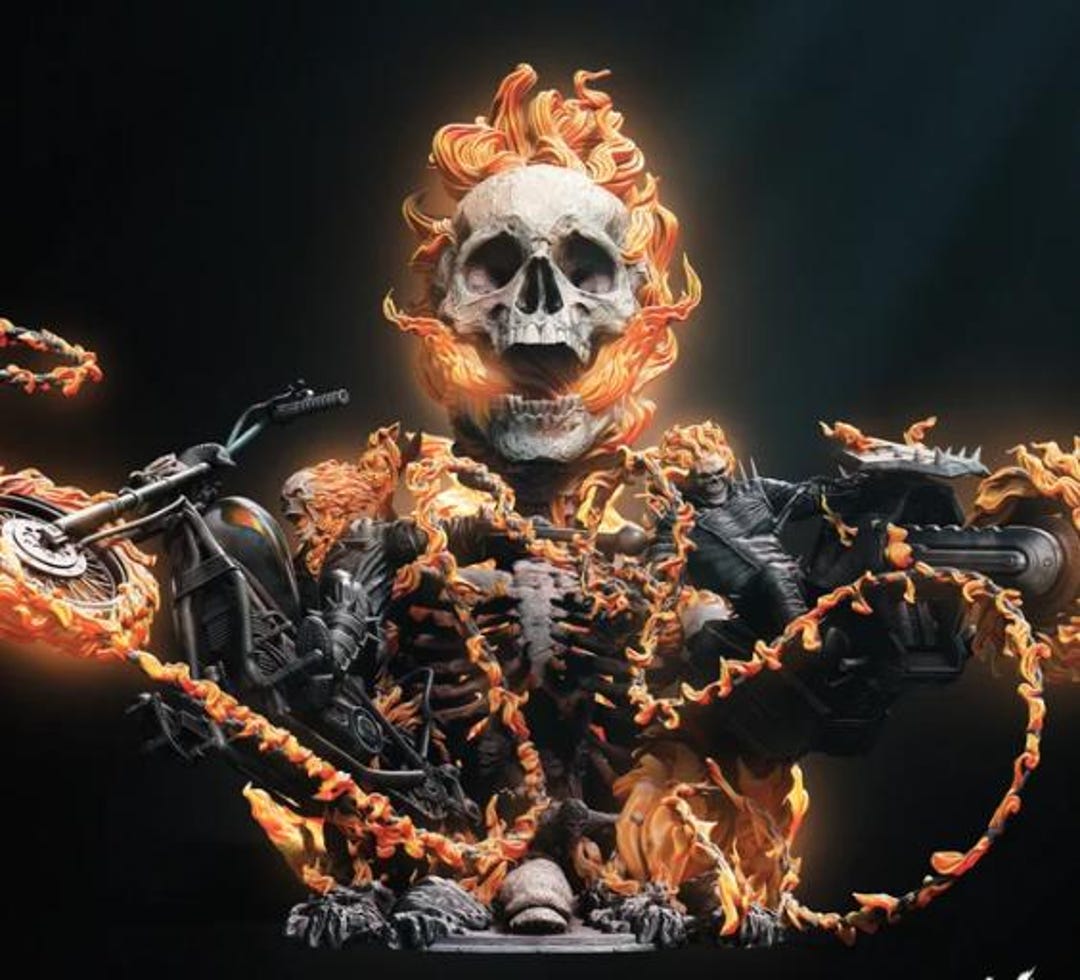 Ghost Rider I STL L 3D Digital Printing STL File for 3D Printers, Movie ...