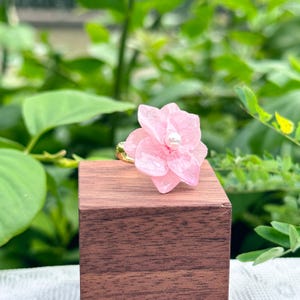 Adjustable Hydrangea Flower Ring, Pressed Flower Pearl Ring, Nature ...