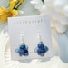 Real Hydrangea Flower Earrings, Handmade Pressed Hydrangea Flower Resin ...