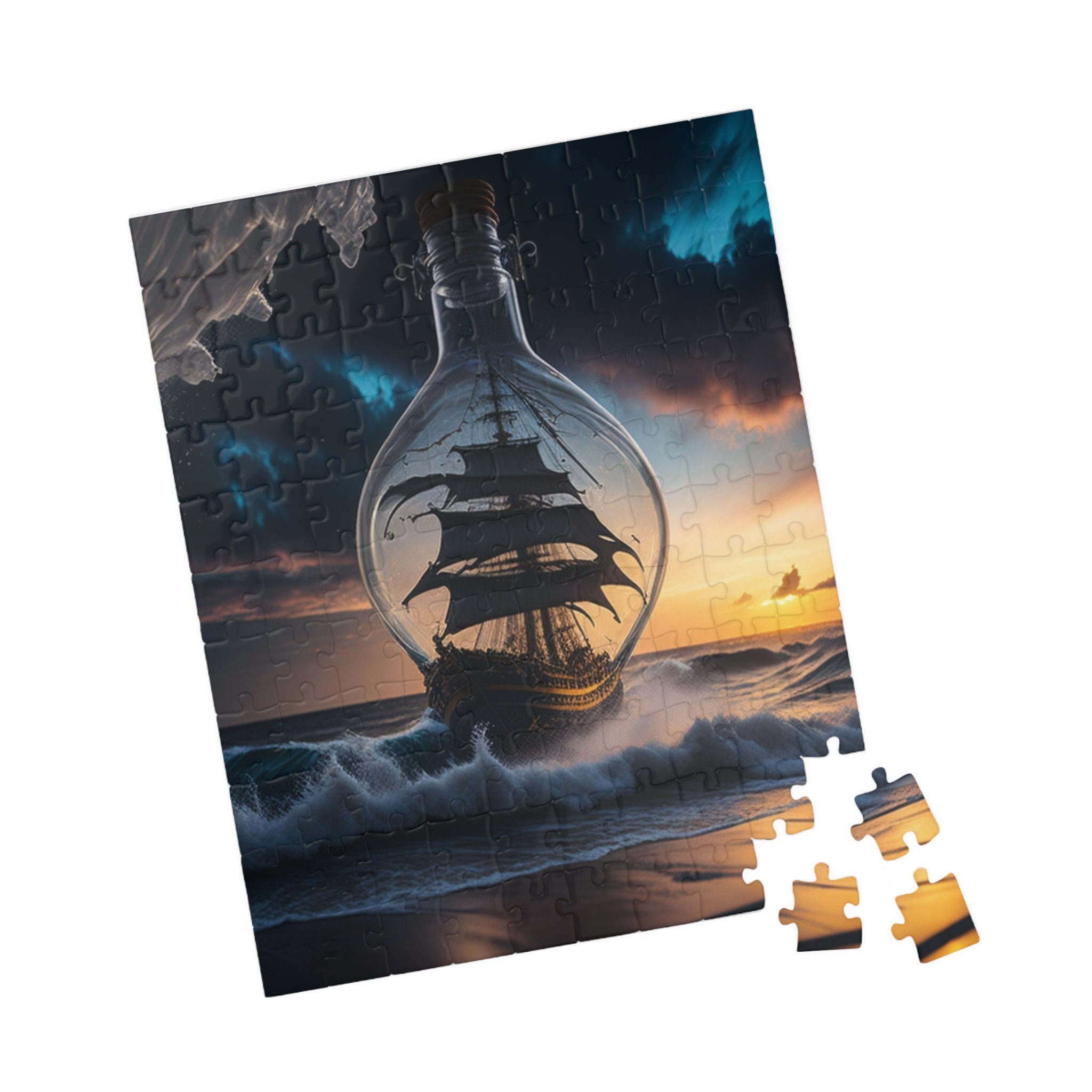 Pirate Ship Puzzle Kids and Adult Puzzle Old Pirate Ship - Etsy