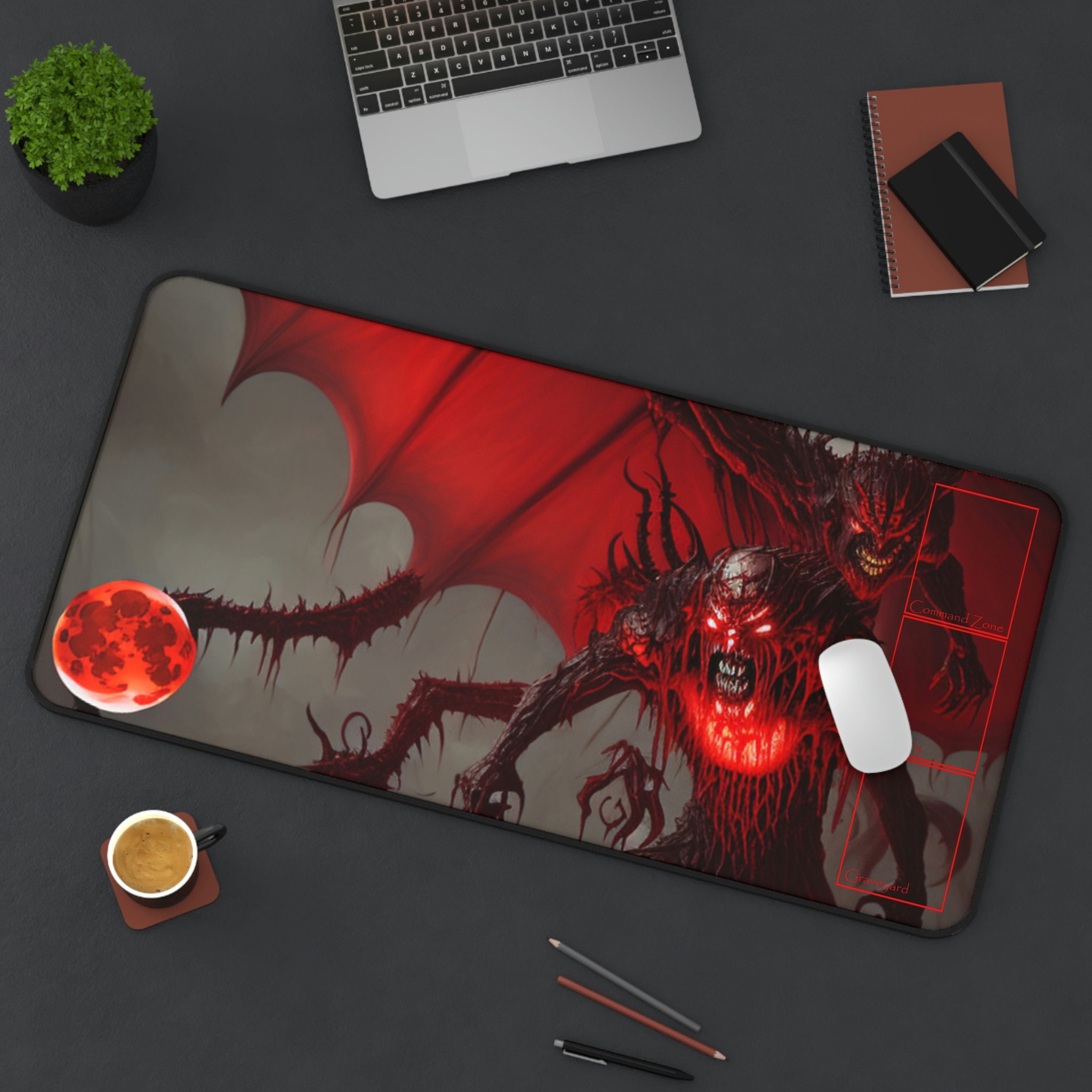 Magic Play Mat Magic Key Board Mat MTG Game Mat Demon Vampire Commander ...