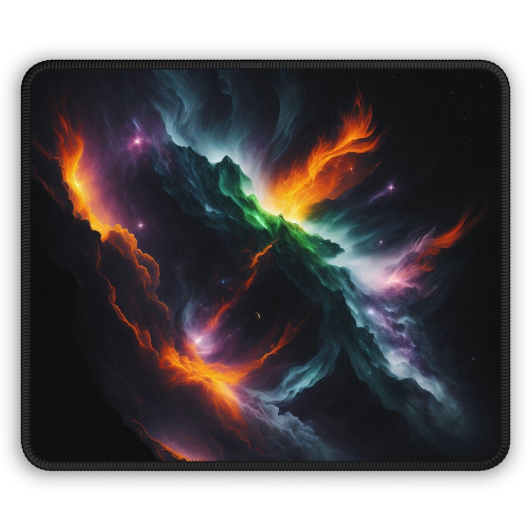 Celestial Desk Mat Outer Space Desk Mouse Pad Vibrant Desk Mat Desk Mat ...