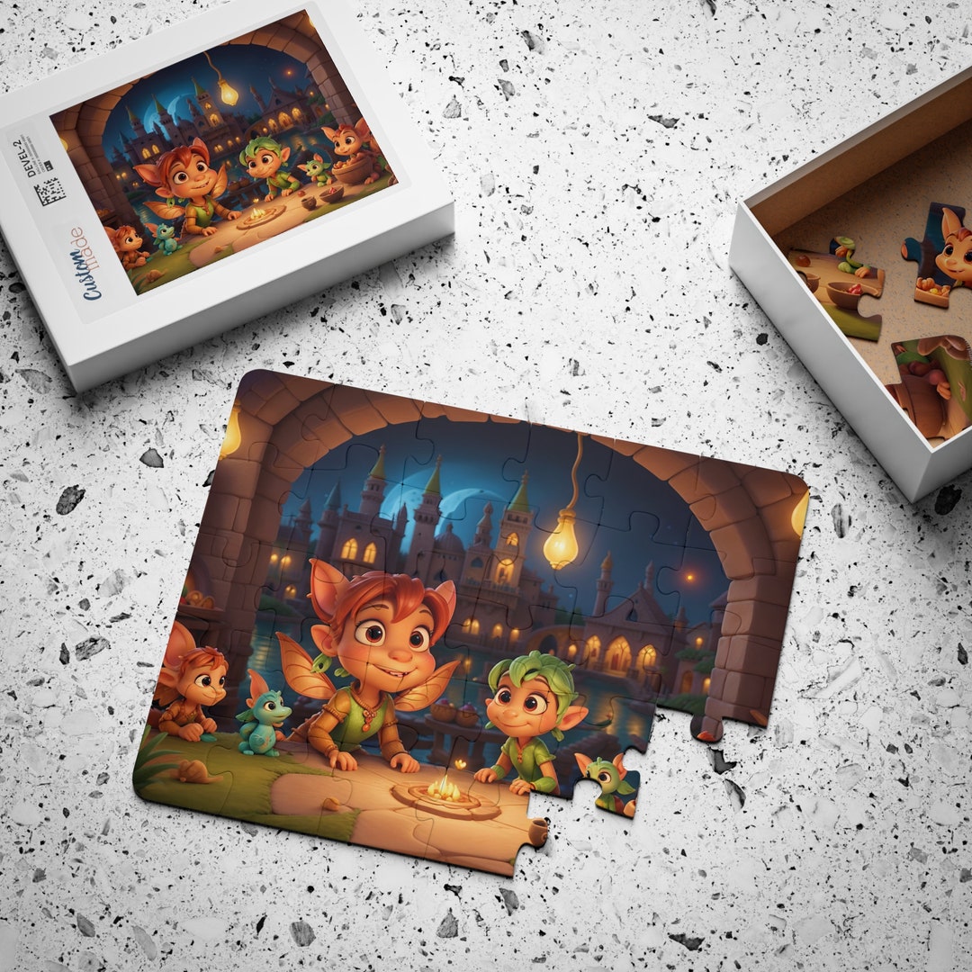Elves Kids Puzzle: 30-piece Laminated Chipboard Puzzle - Etsy