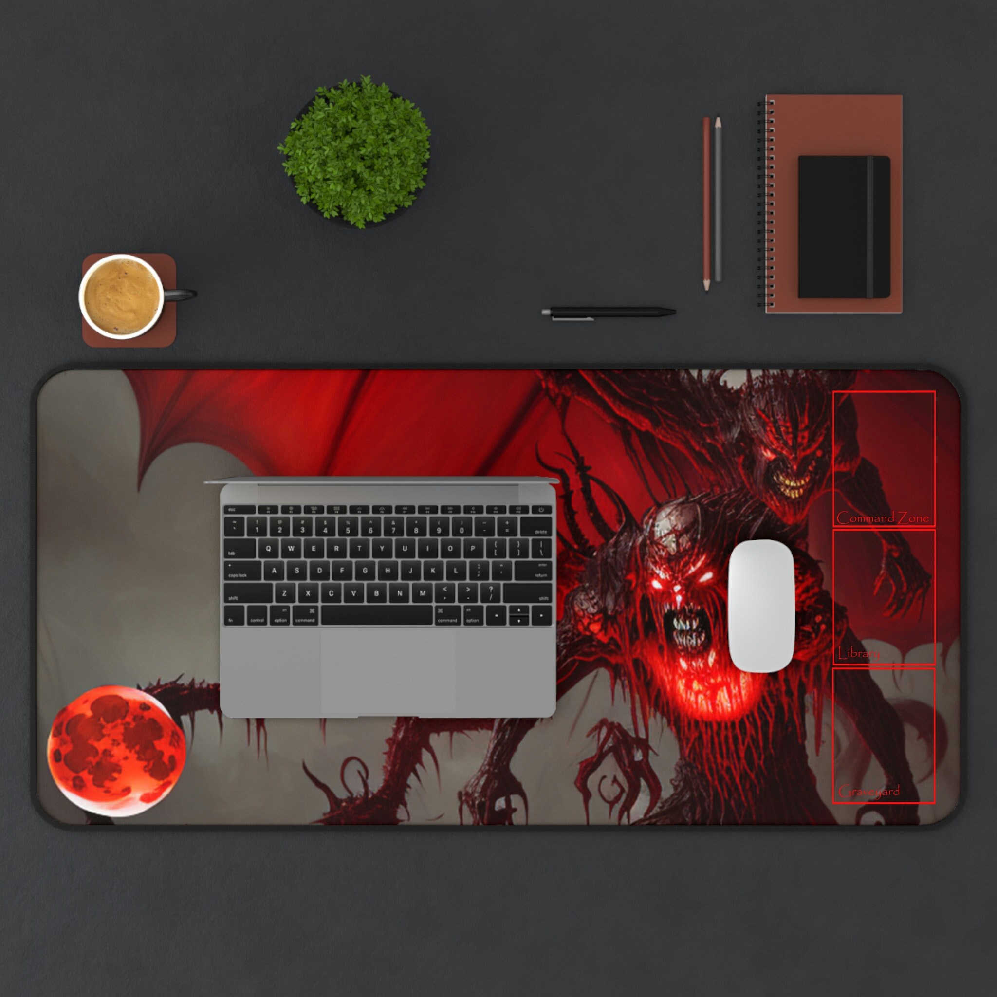 Magic Play Mat Magic Key Board Mat MTG Game Mat Demon Vampire Commander ...