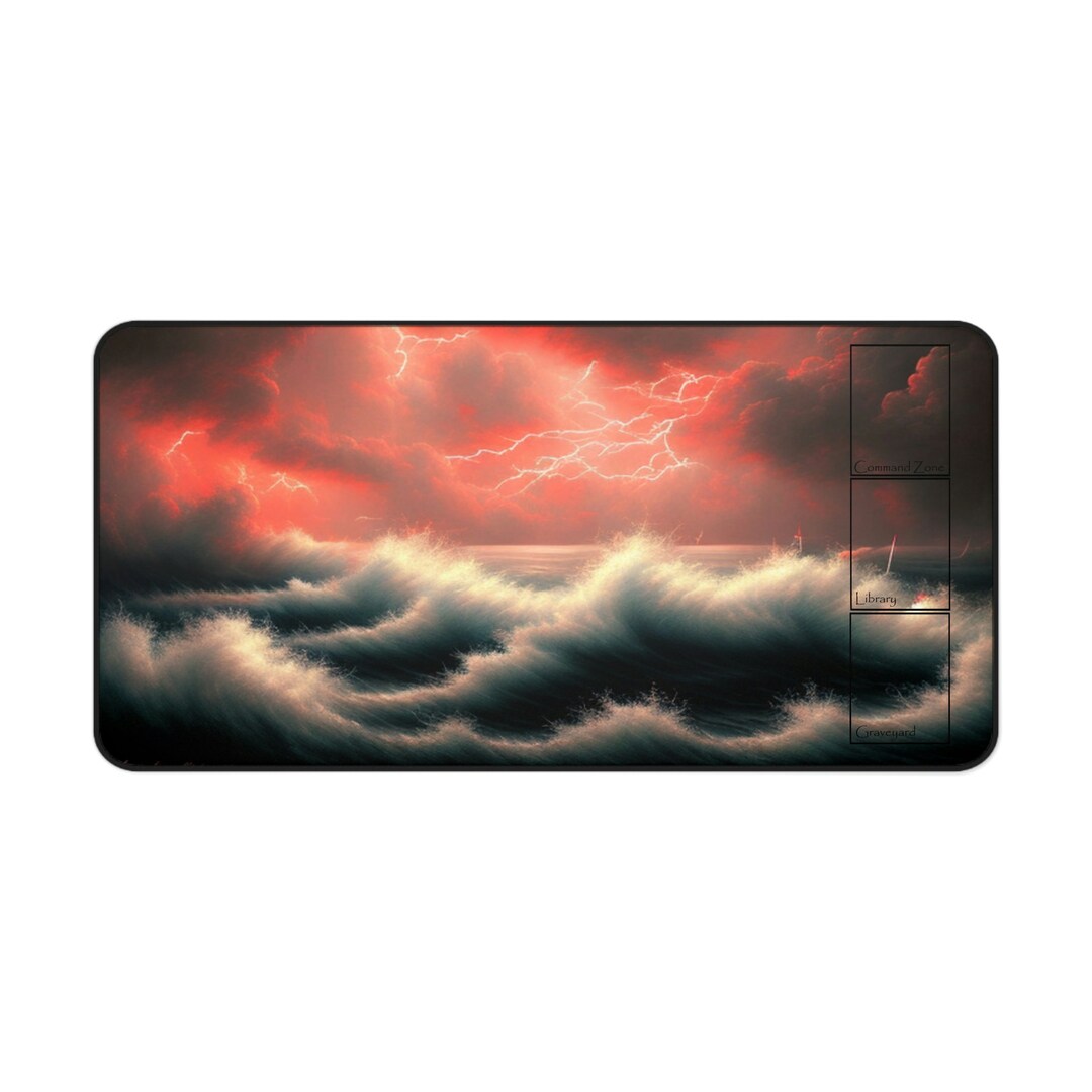 Magic Play Mat Magic Key Board Mat MTG Game Mat Demon Lightning Sky ...