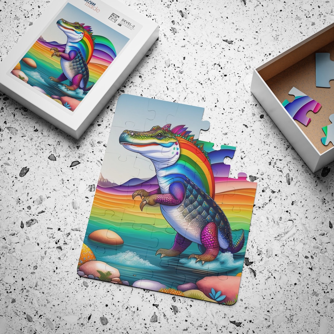 Cute Alligator Puzzle for Kids Colorful Alligator Puzzle Kids Cute ...