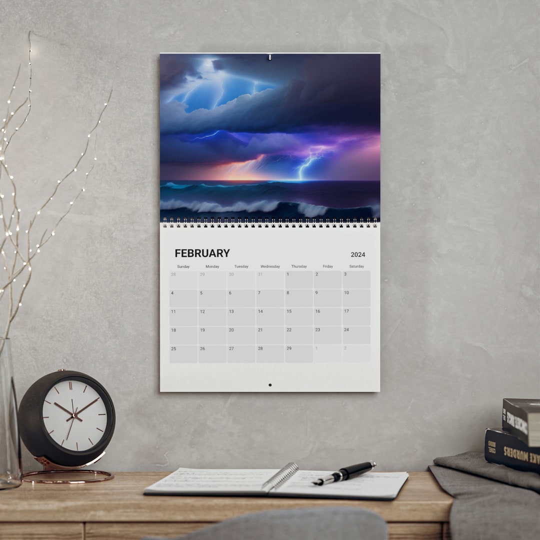 Stormy Seas Calendar Beautiful 2024 Calendar Stormy Ocean Calendar 2024 ...
