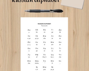 Russian Cyrillic Alphabet Practice Slavic Foreign Language Learning ...