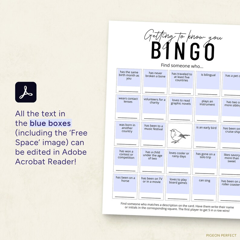 Editable Get to Know You Bingo Mingle Bingo Workplace Games - Etsy
