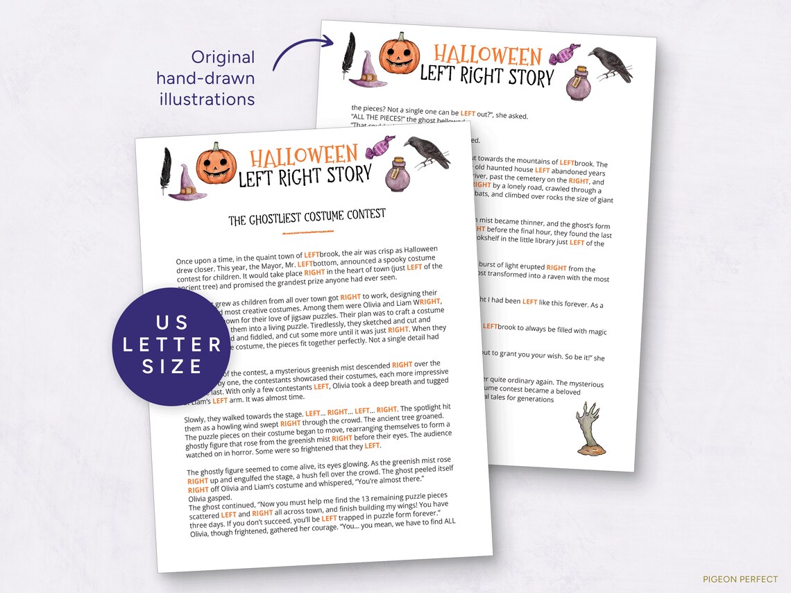 Halloween Left Right Game, Printable Pass the Gift Game, Halloween ...
