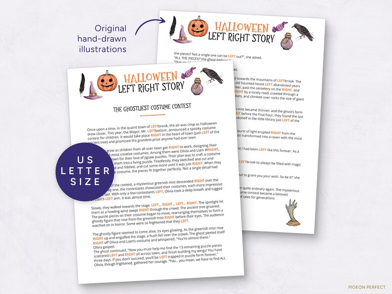 Halloween Left Right Game, Printable Pass the Gift Game, Halloween ...