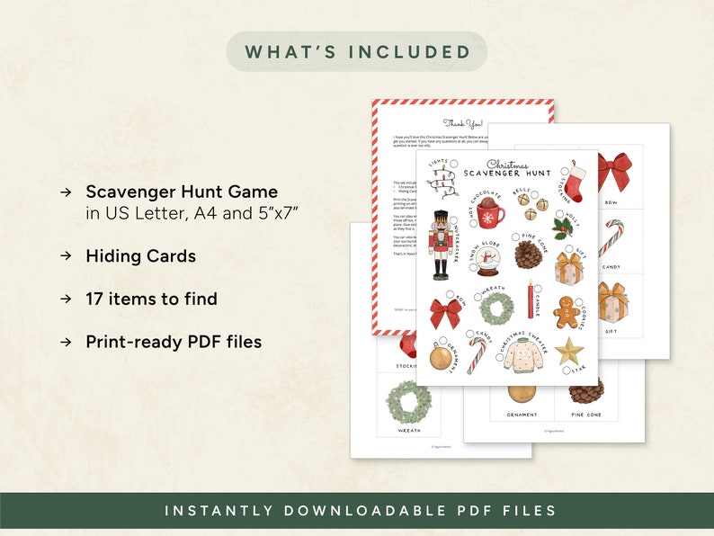 Indoor Christmas Scavenger Hunt for Kids, Christmas Treasure Hunt ...