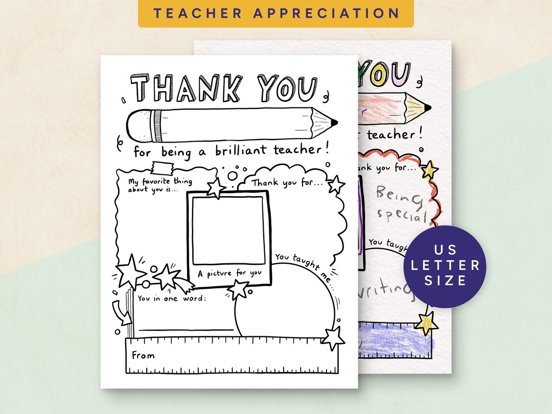 Teacher Appreciation Week Printable, Teacher Thank You, All About My ...