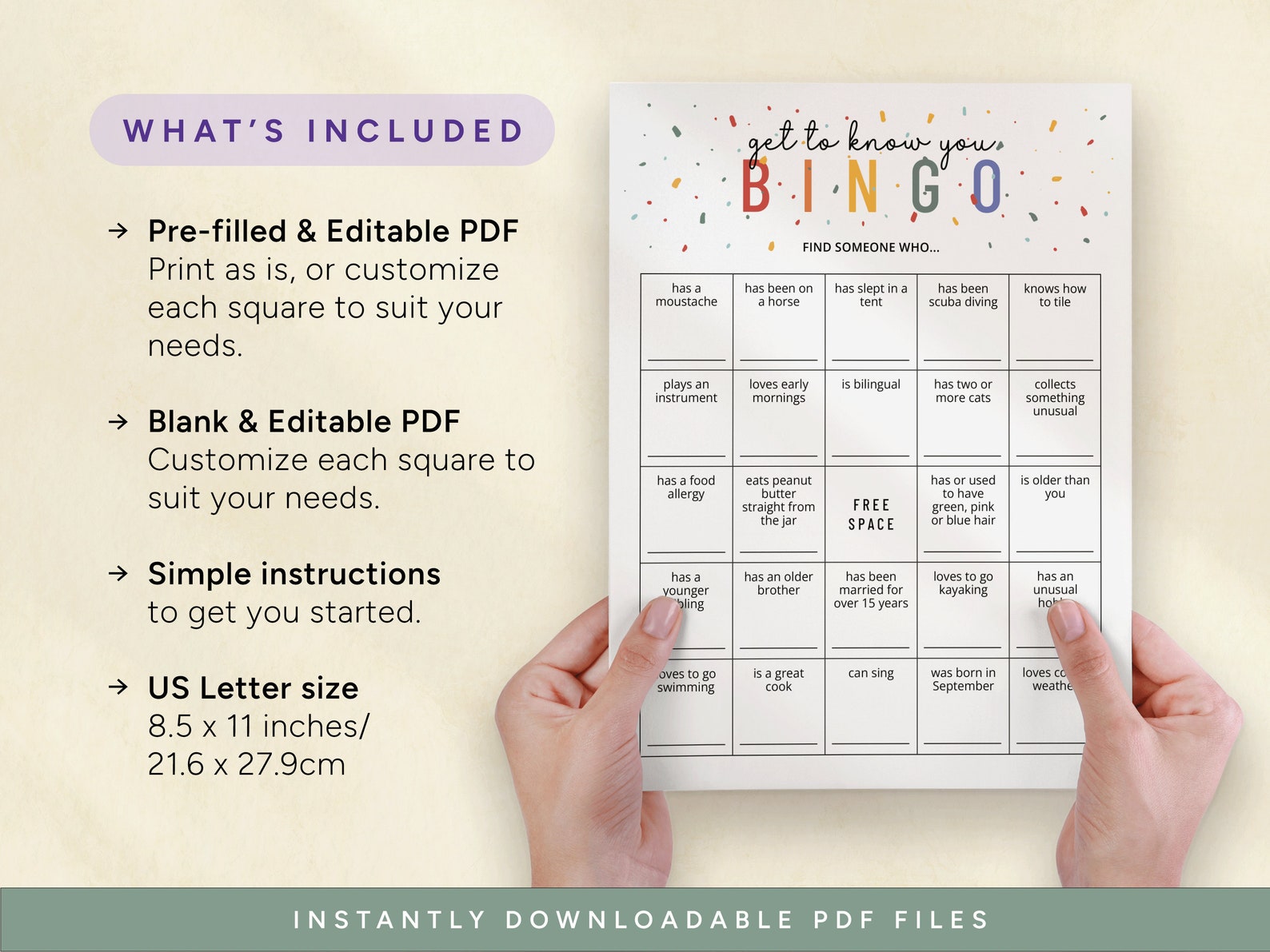 Editable Get to Know You Bingo, Find the Guest Bingo, Coworker Bingo ...