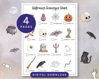 Halloween Indoor Treasure Hunt for Kids Instant Download - Etsy