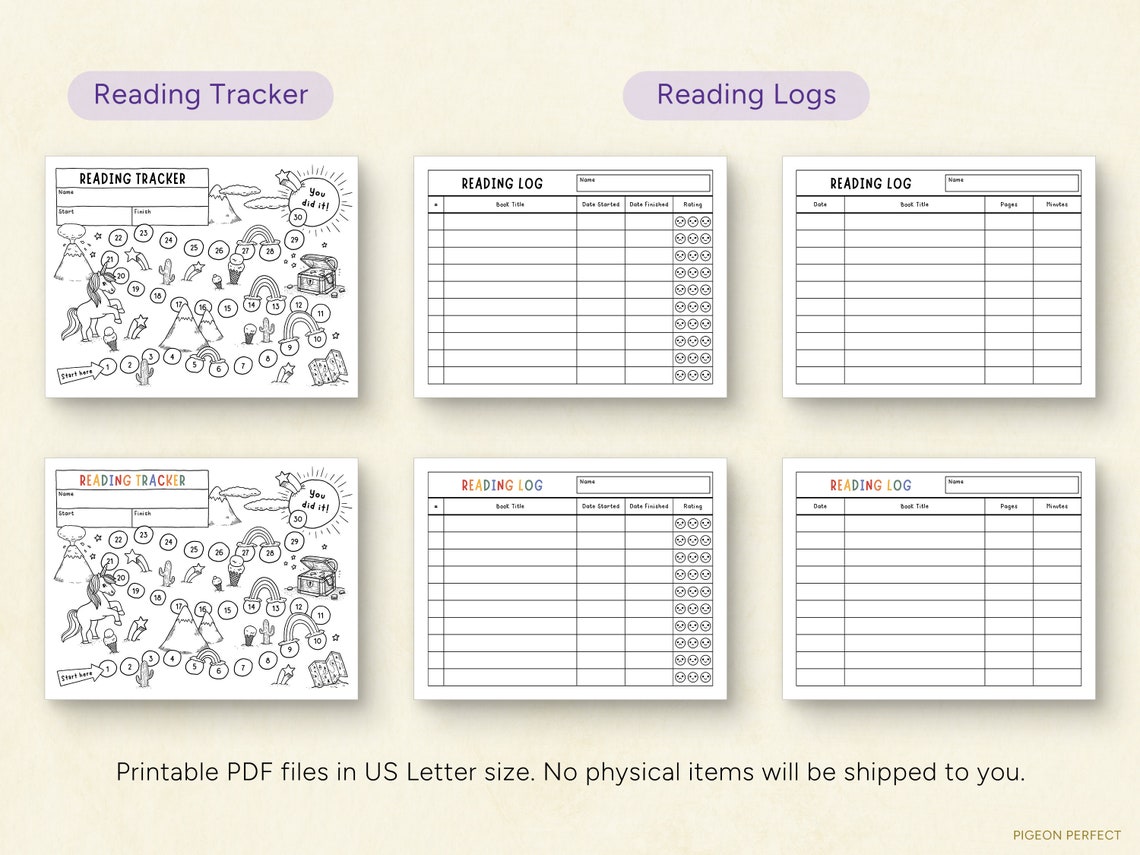 Reading Tracker for Kids, Reading Log, Summer Reading Log, Summer ...