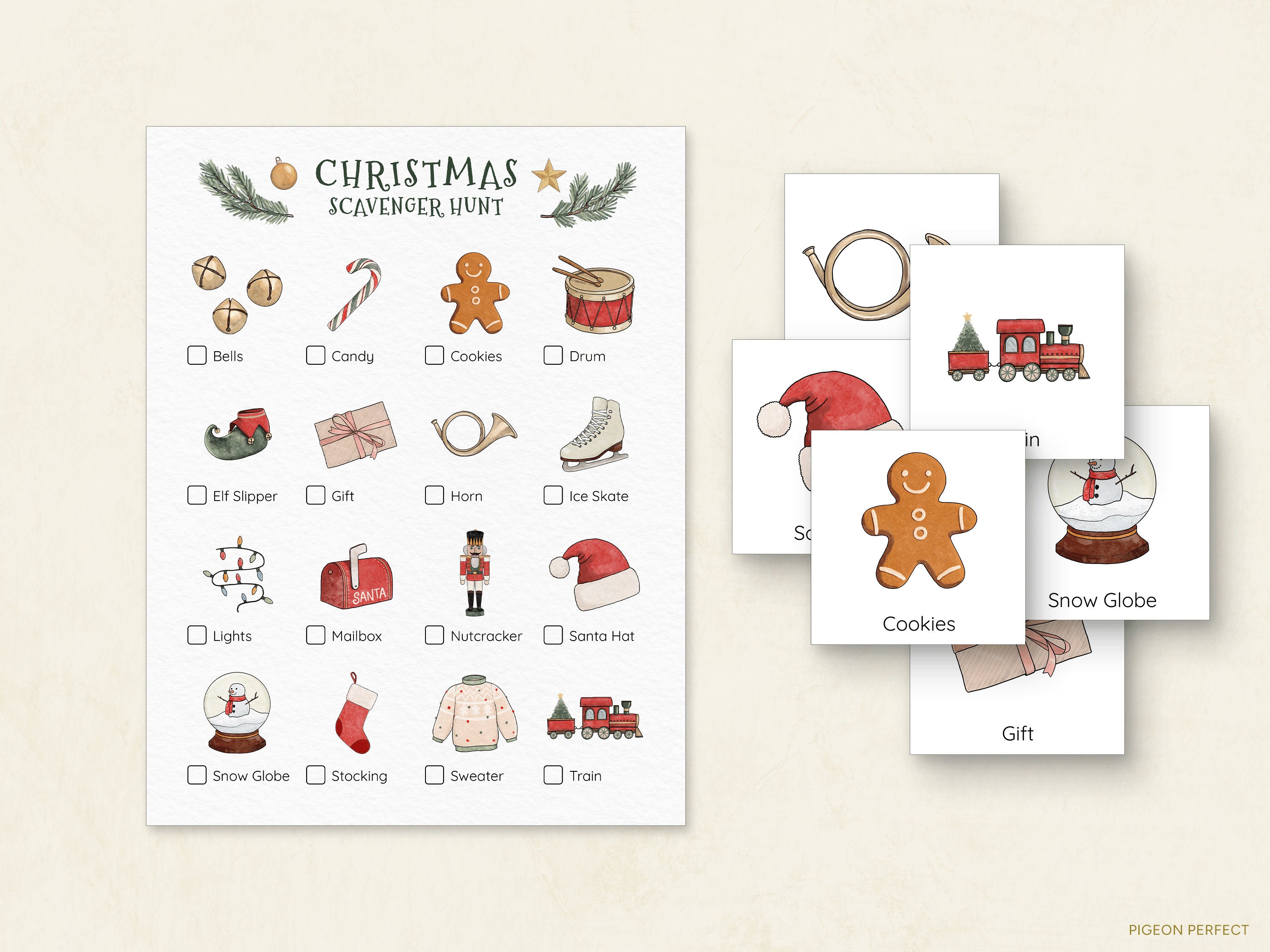 Indoor Christmas Scavenger Hunt for Kids, Christmas Treasure Hunt ...