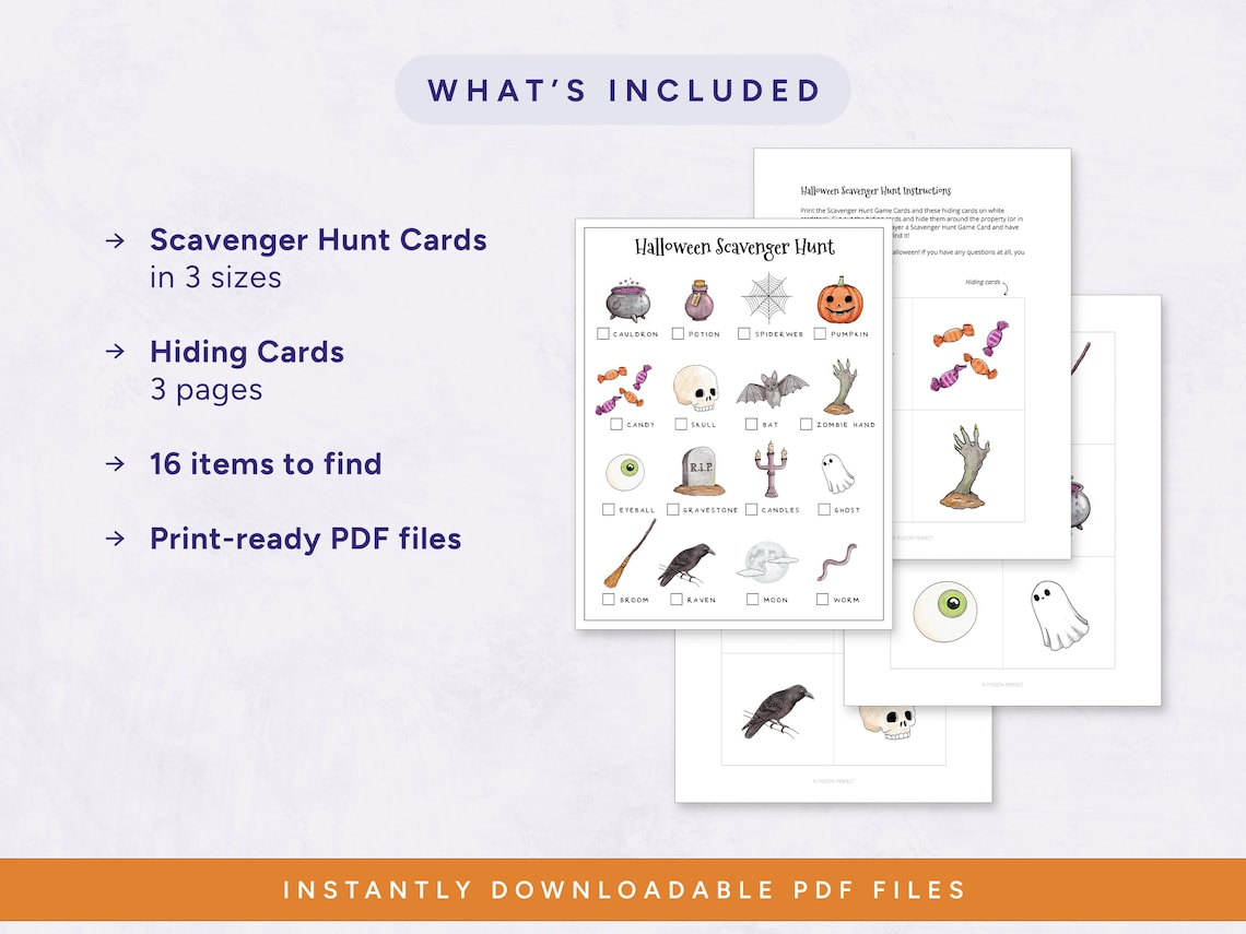 Halloween Scavenger Hunt for Kids Printable Halloween - Etsy