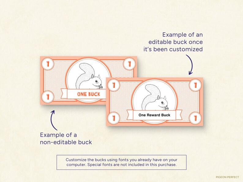 Editable Kids Reward Bucks, Printable Play Money, Mom Bucks, Reward ...