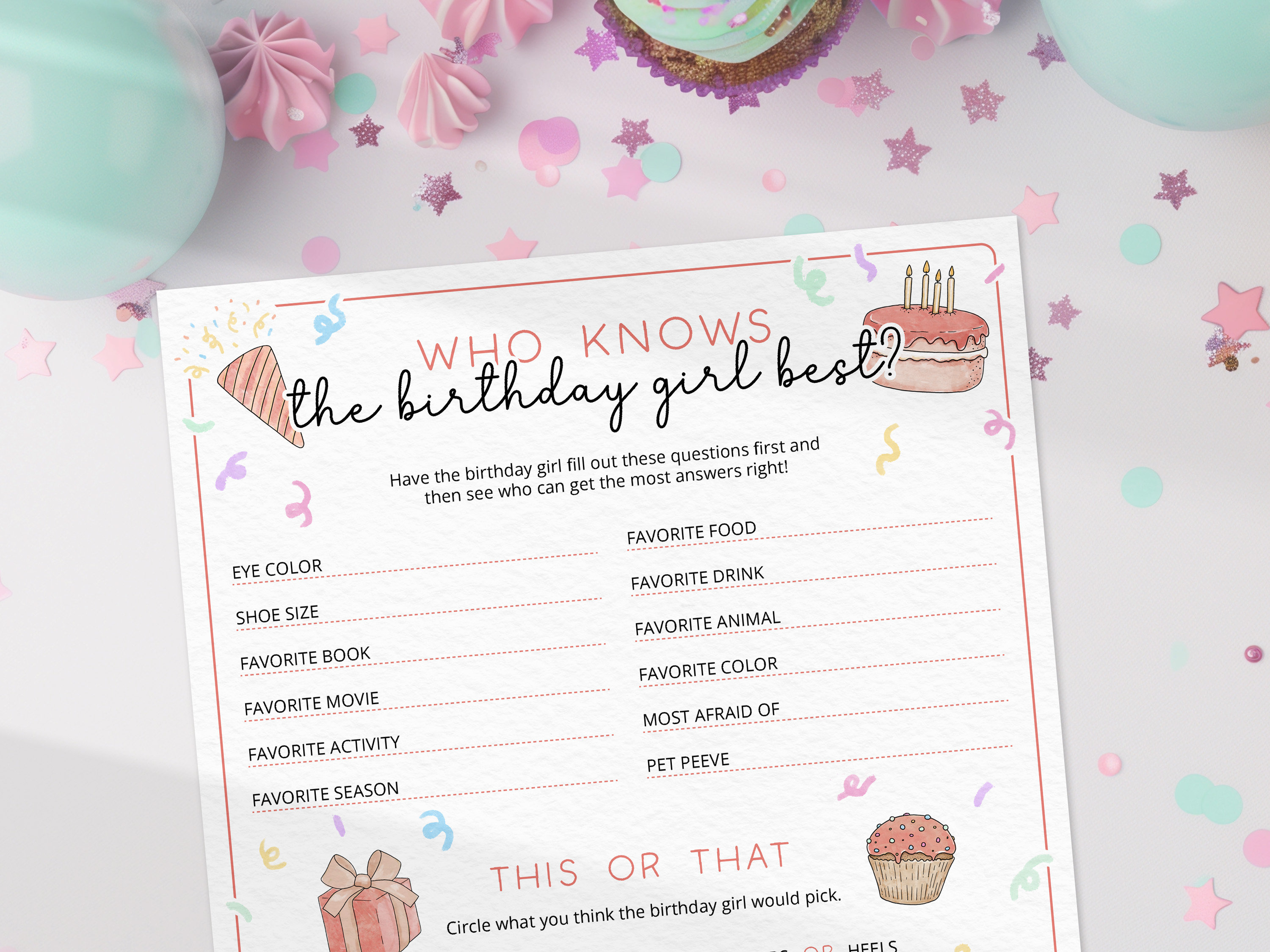 Who Knows the Birthday Girl Best, How Well Do You Know the Birthday ...