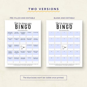 Editable Get to Know You Bingo, Find the Guest Bingo, Office Bingo ...