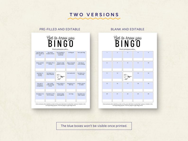 Editable Get to Know You Bingo, Find the Guest Bingo, Office Bingo ...