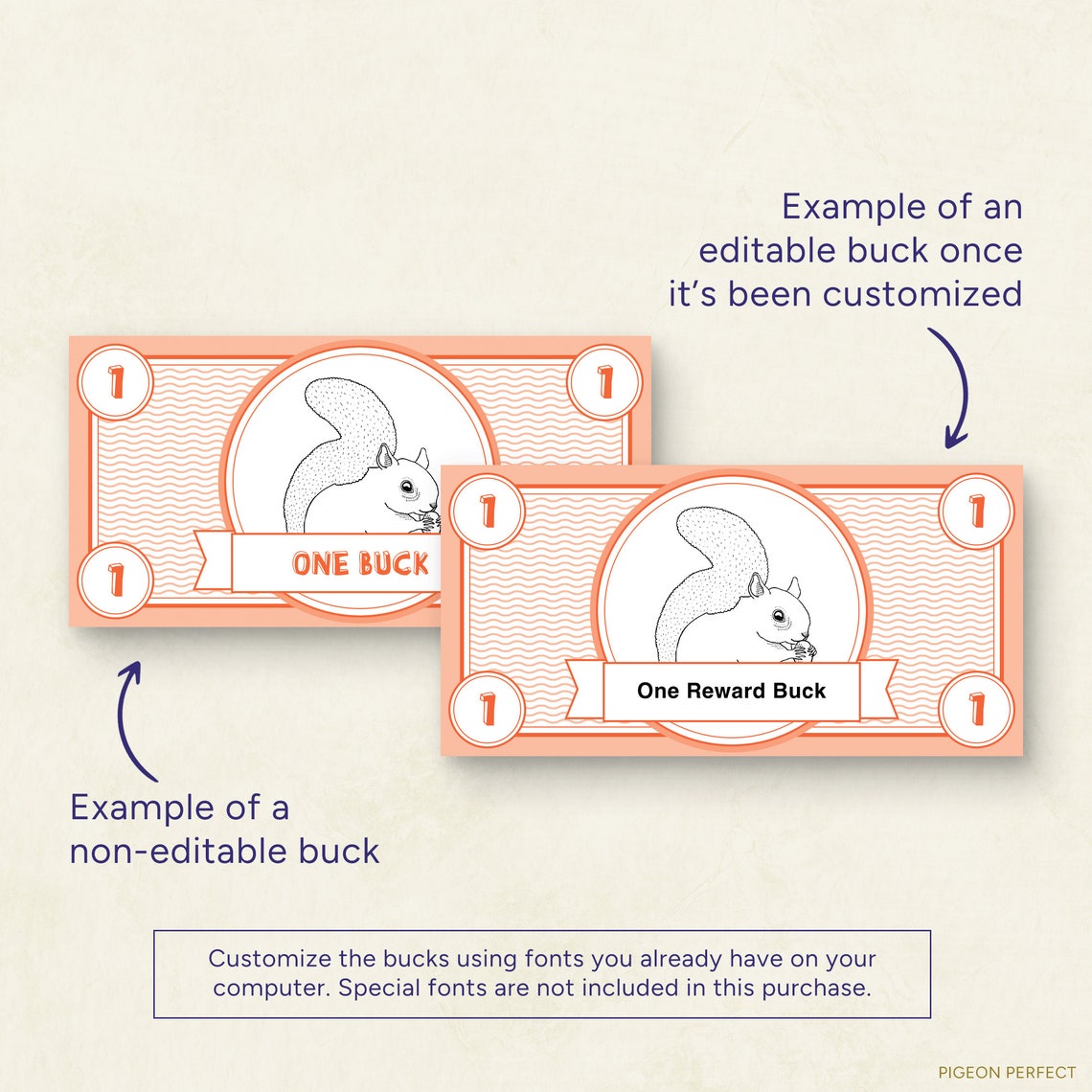 Editable Kids Reward Bucks, Printable Play Money, Reward System for ...