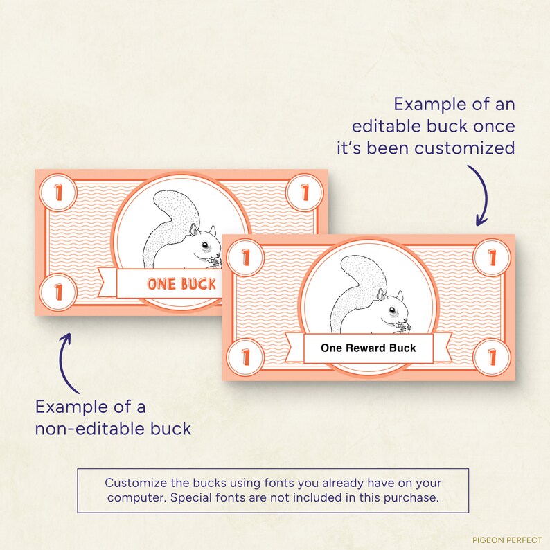 Editable Kids Reward Bucks, Printable Play Money, Reward System for ...