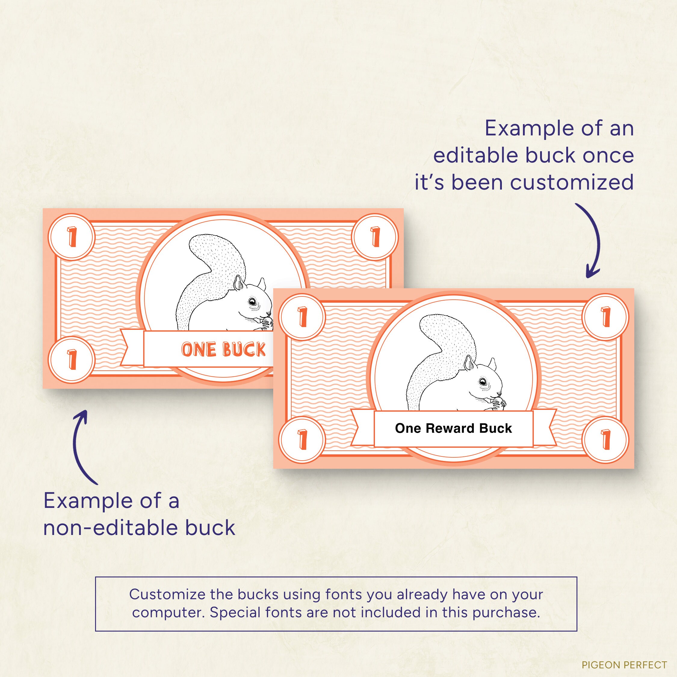 Editable Kids Reward Bucks, Printable Play Money, Reward System for ...