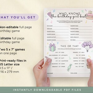 Who Knows the Birthday Girl Best, How Well Do You Know the Birthday ...