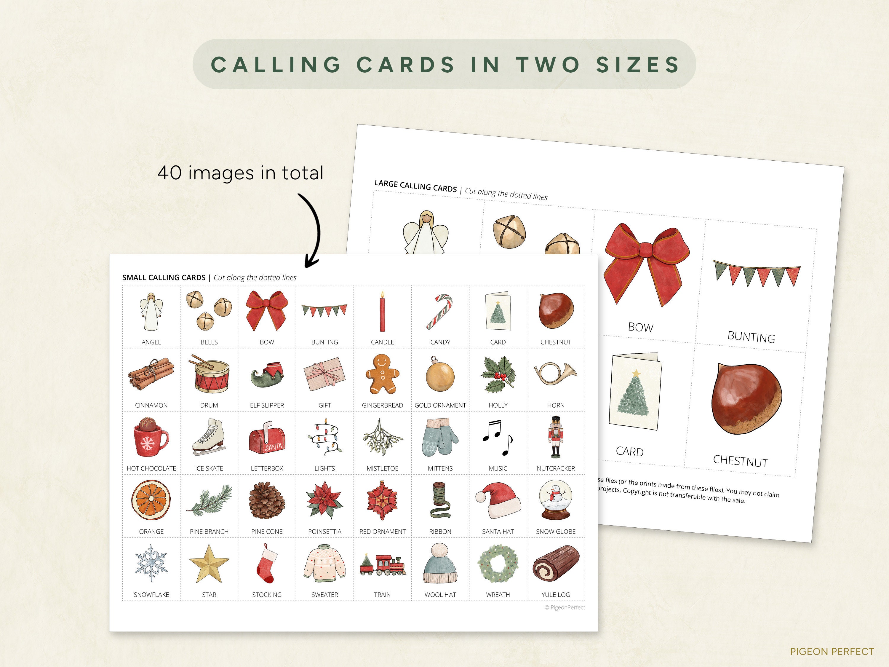 Printable Christmas Bingo for 50, Holiday Bingo, Christmas Party Game ...