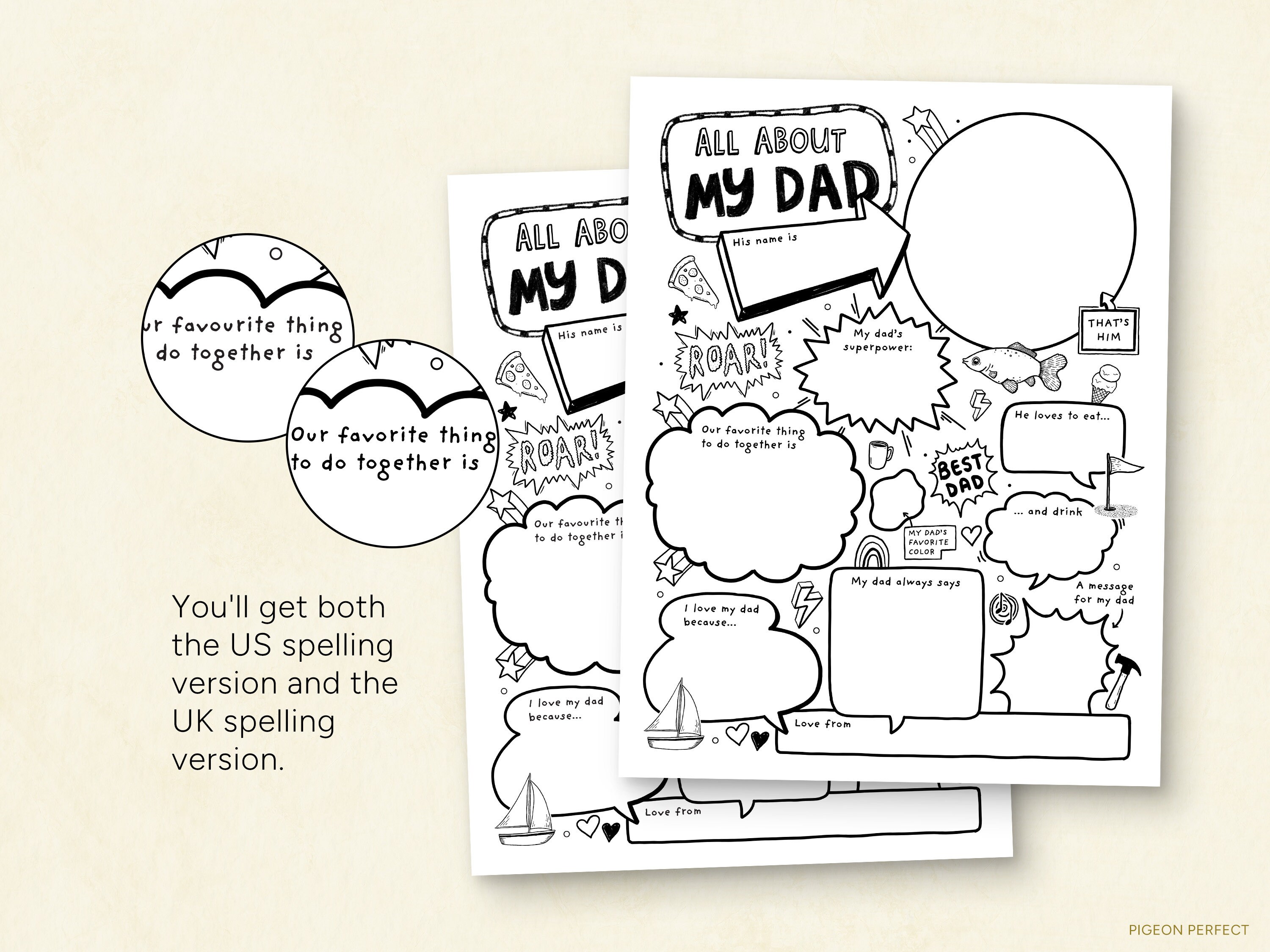 All About My Dad Printable, Superhero Father's Day Questionnaire ...