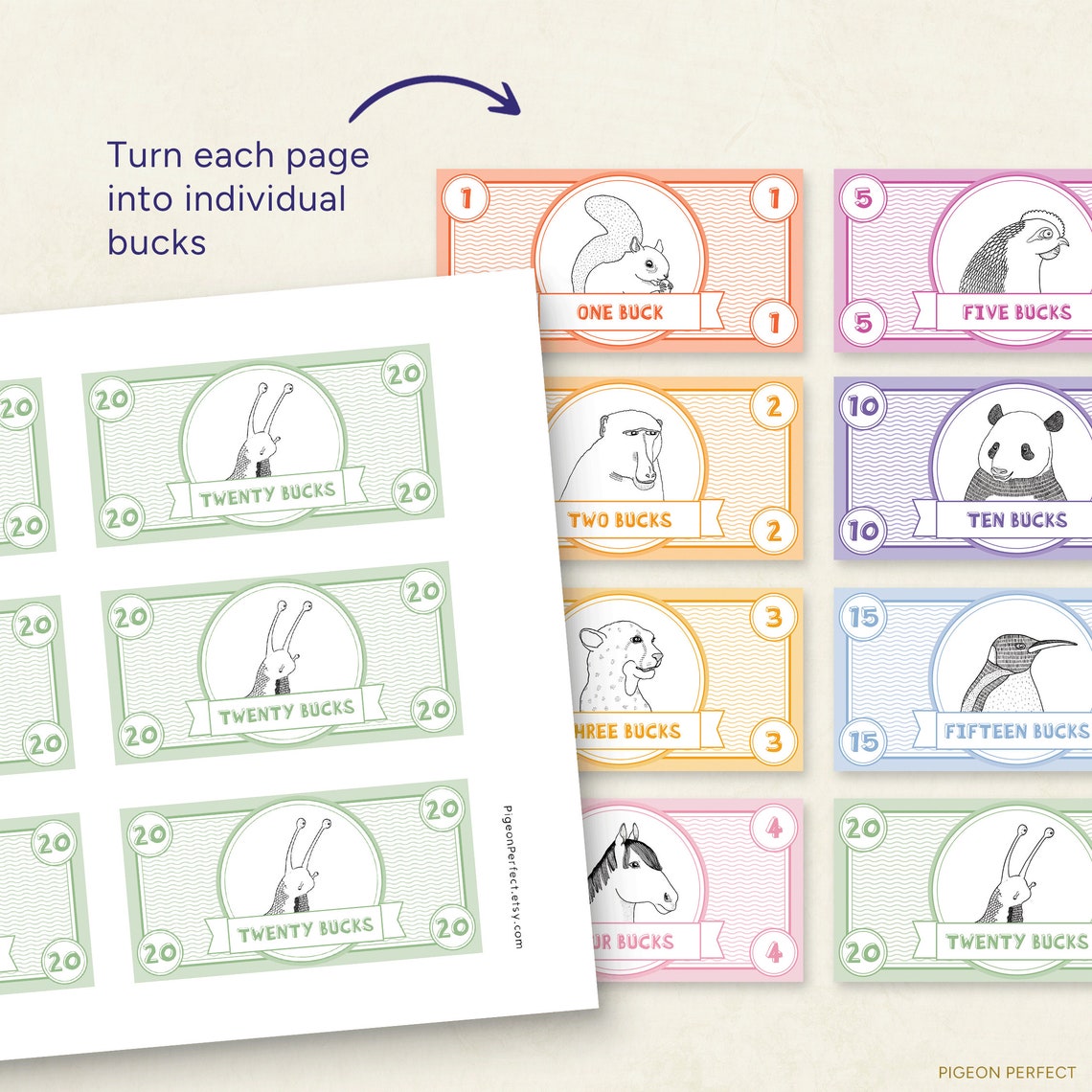 Editable Kids Reward Bucks, Printable Play Money, Reward System for ...