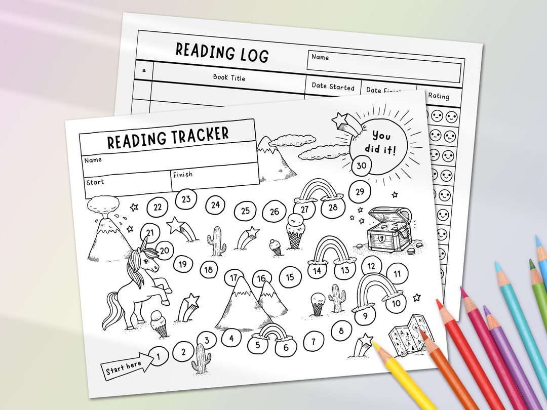Reading Tracker for Kids, Reading Log, Summer Reading Log, Summer ...