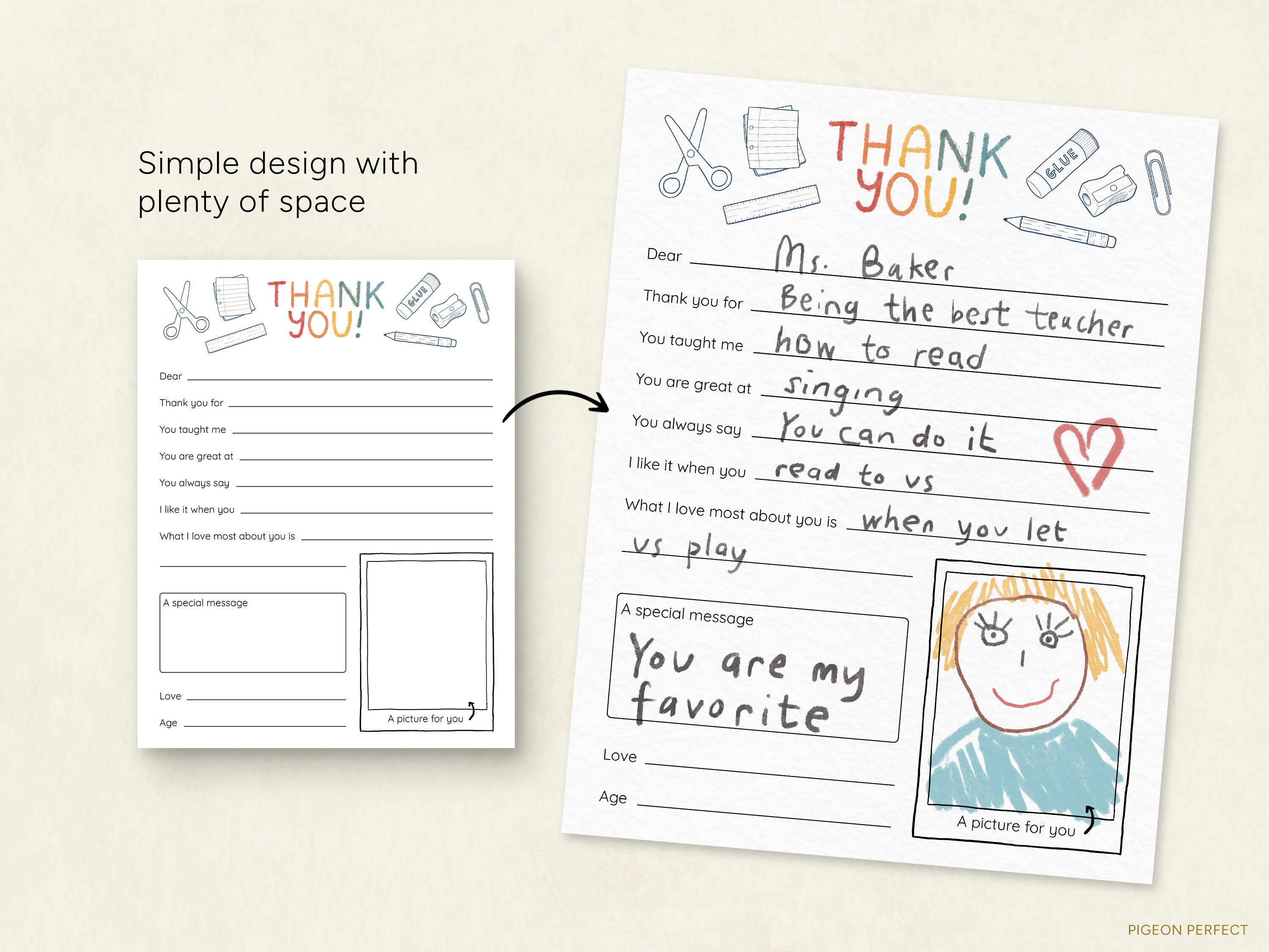 Teacher Appreciation Gift, All About My Teacher, Thank You Teacher Gift ...